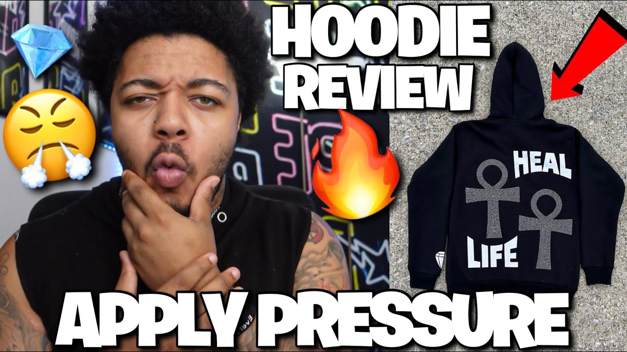 APPLY PRESSURE Clothing Brand | Rhinestone Ankh Hoodie Review 😳🔥 - YouTube