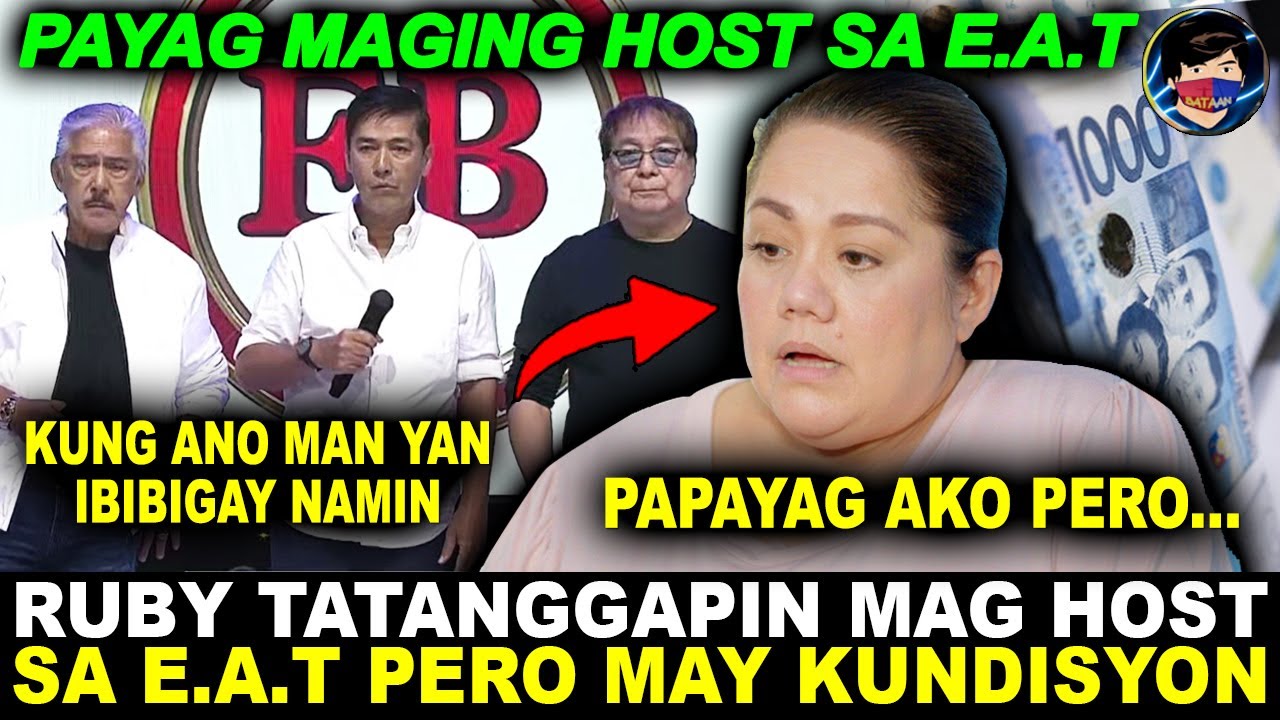 KUNDISYON Ni Ruby Rodriguez Para Bumalik Sa Pagiging Host Sa E.A.T | Magkano Gusto? TVJ TV5 | PT ...