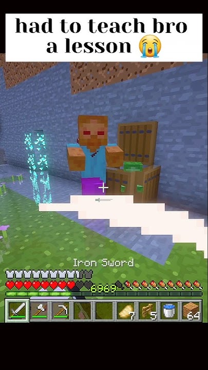 Had to teach bro a lesson 😭 | #minecraft #shorts - YouTube