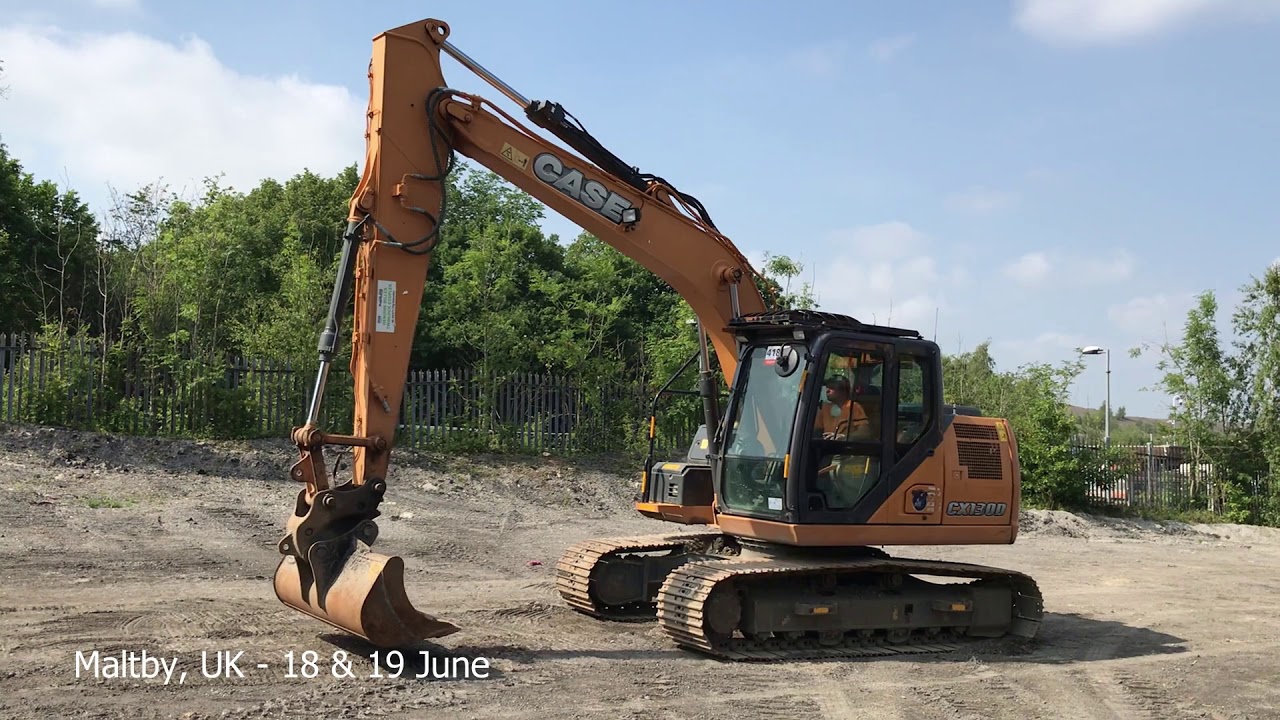 Lot 418A - 2015 Case CX130D Hydraulic Excavator (SN: D1211) - YouTube