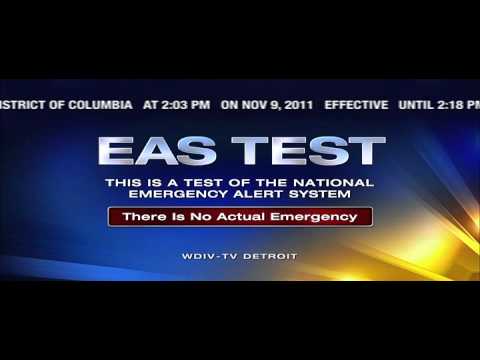 The first test of the National Emergency Alert System 11/9/11. - YouTube