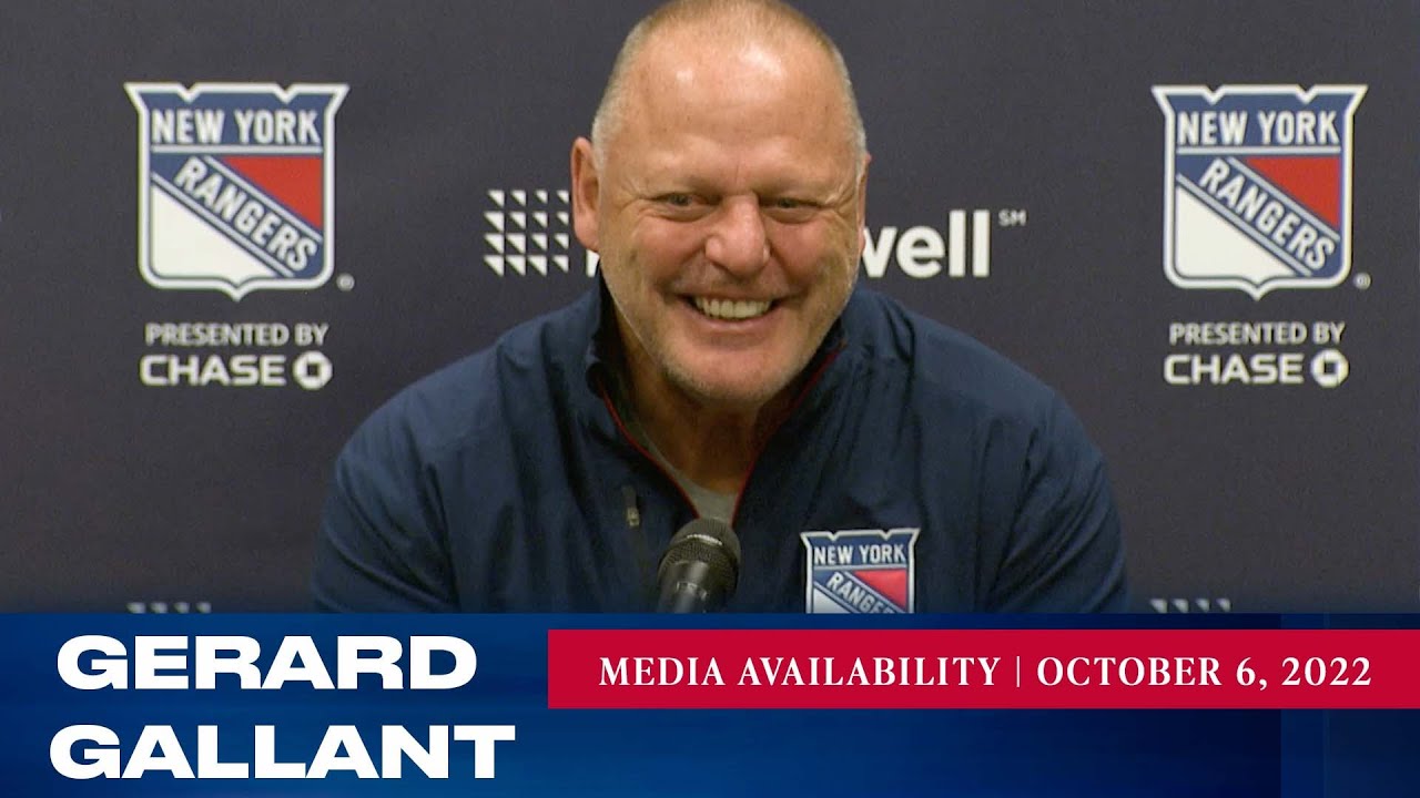 New York Rangers: Gerard Gallant Media Availability | Oct. 6, 2022 ...
