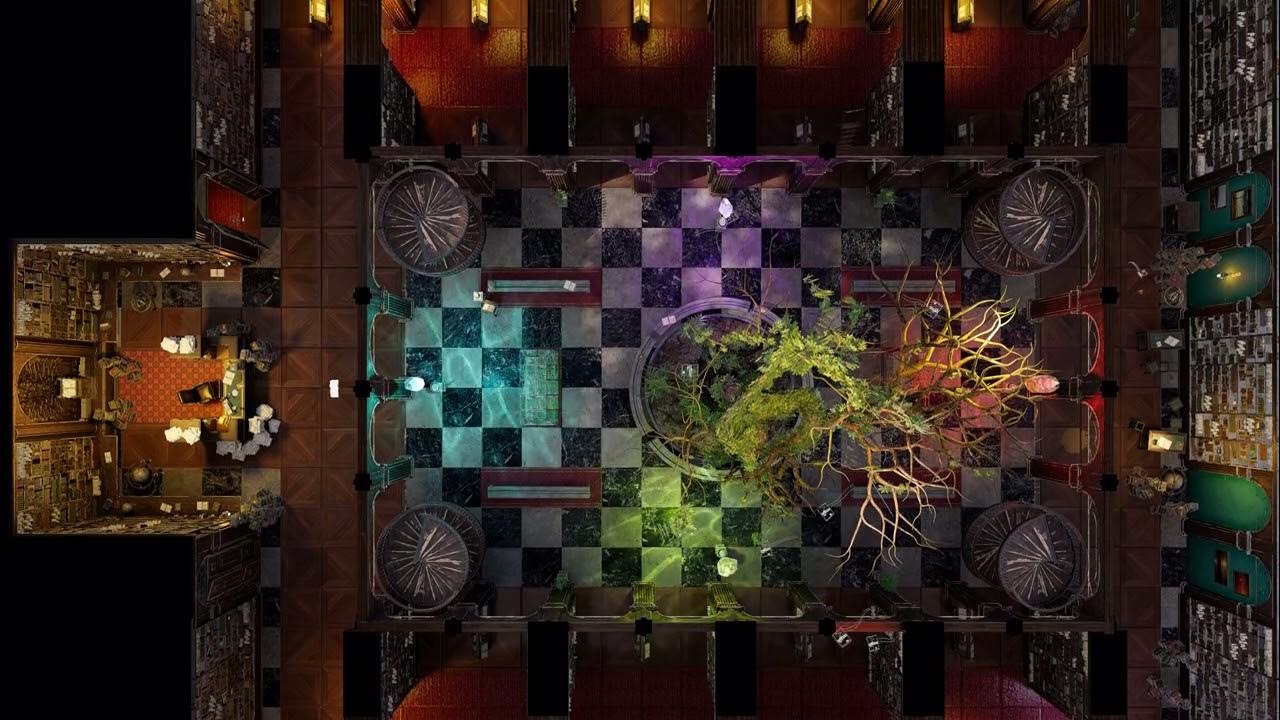 Arcane Library 1F | Battlemap Demo | Beneos Animated DnD TTRPG Foundry VTT Maps and Sceneries ...