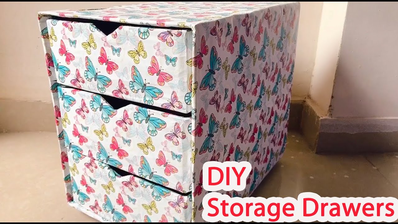 Simple & Easy DIY at Home || Storage Drawers || Cardboard DIY - YouTube