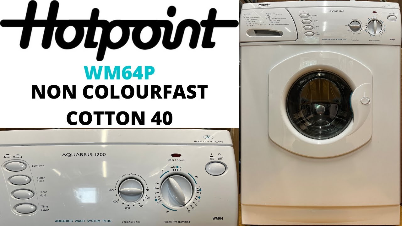 Hotpoint Aquarius 1200 WM64P Washing Machine - [E] Non Colourfast ...