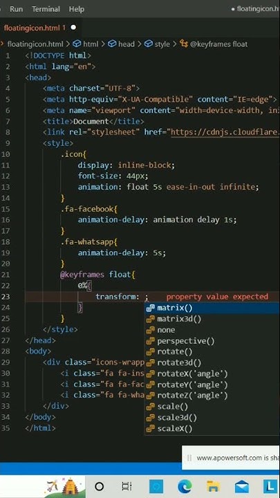 Floating social icons animation using HTML and CSS #shorts - YouTube