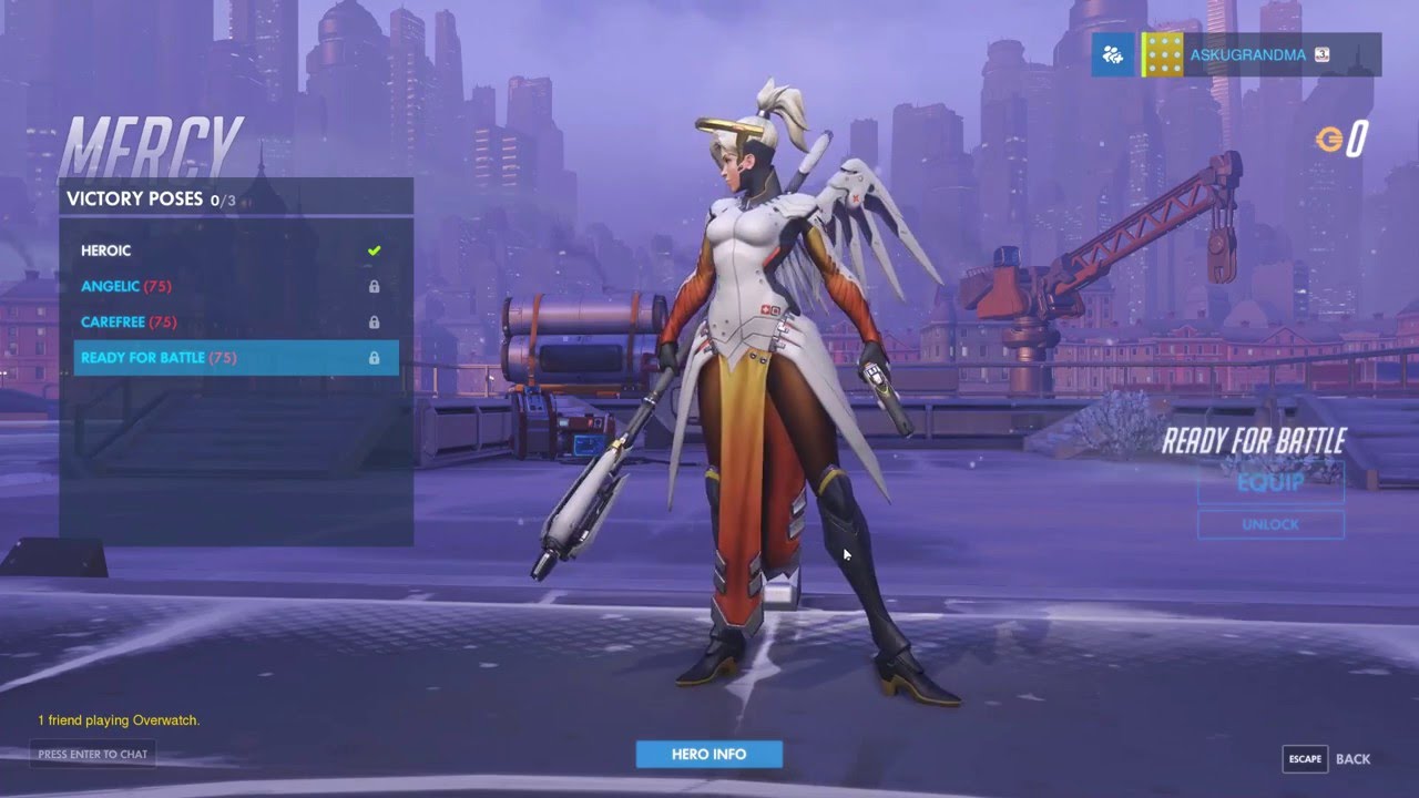 Overwatch: Mercy. ALL Unlockables Showcase. [Epic Settings. 1080p 60 ...