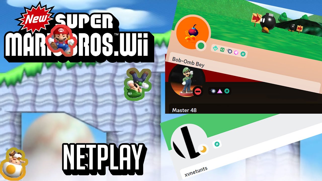 New Super Mario Bros. Wii ama netplay ile oynuyoruz - YouTube