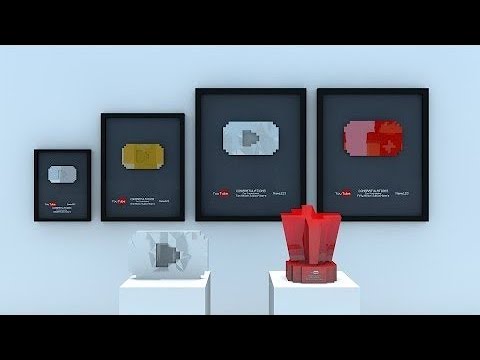 Types of play button. / silver play button. /gold play button ...