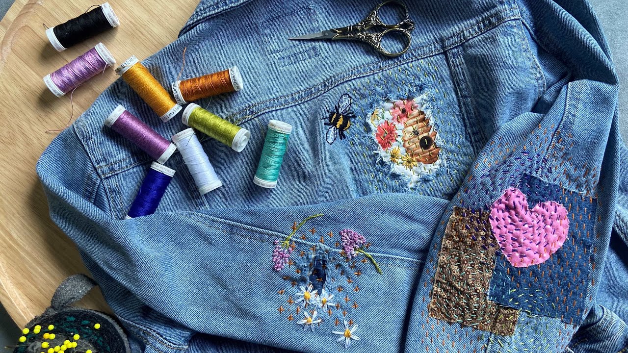Visible Mending: Patching and Embroidery - YouTube