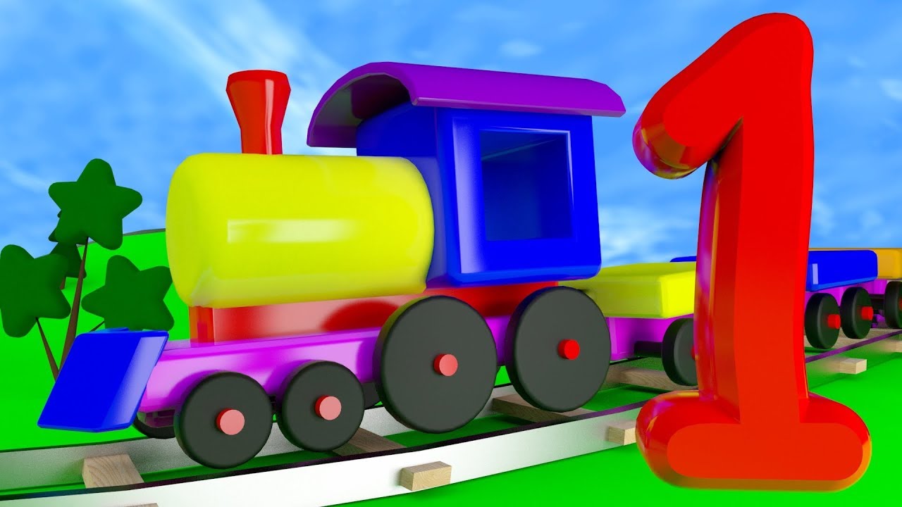 Teaching count to 10. Cartoon with Colorful numbers - YouTube