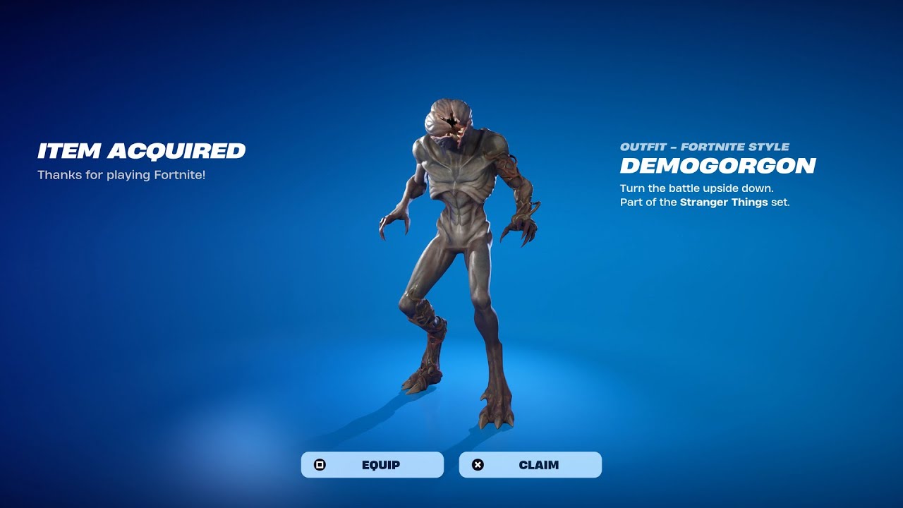 HOW TO GET DEMOGORGON SKIN NOW FREE IN FORTNITE! (STRANGER THINGS SKIN) - YouTube