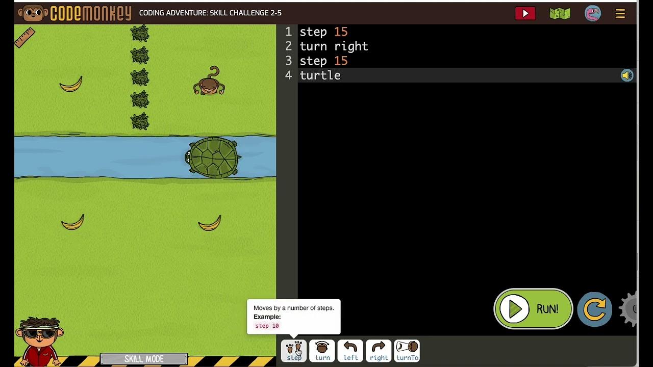 CodeMonkey Skill Mode 2-5 - YouTube