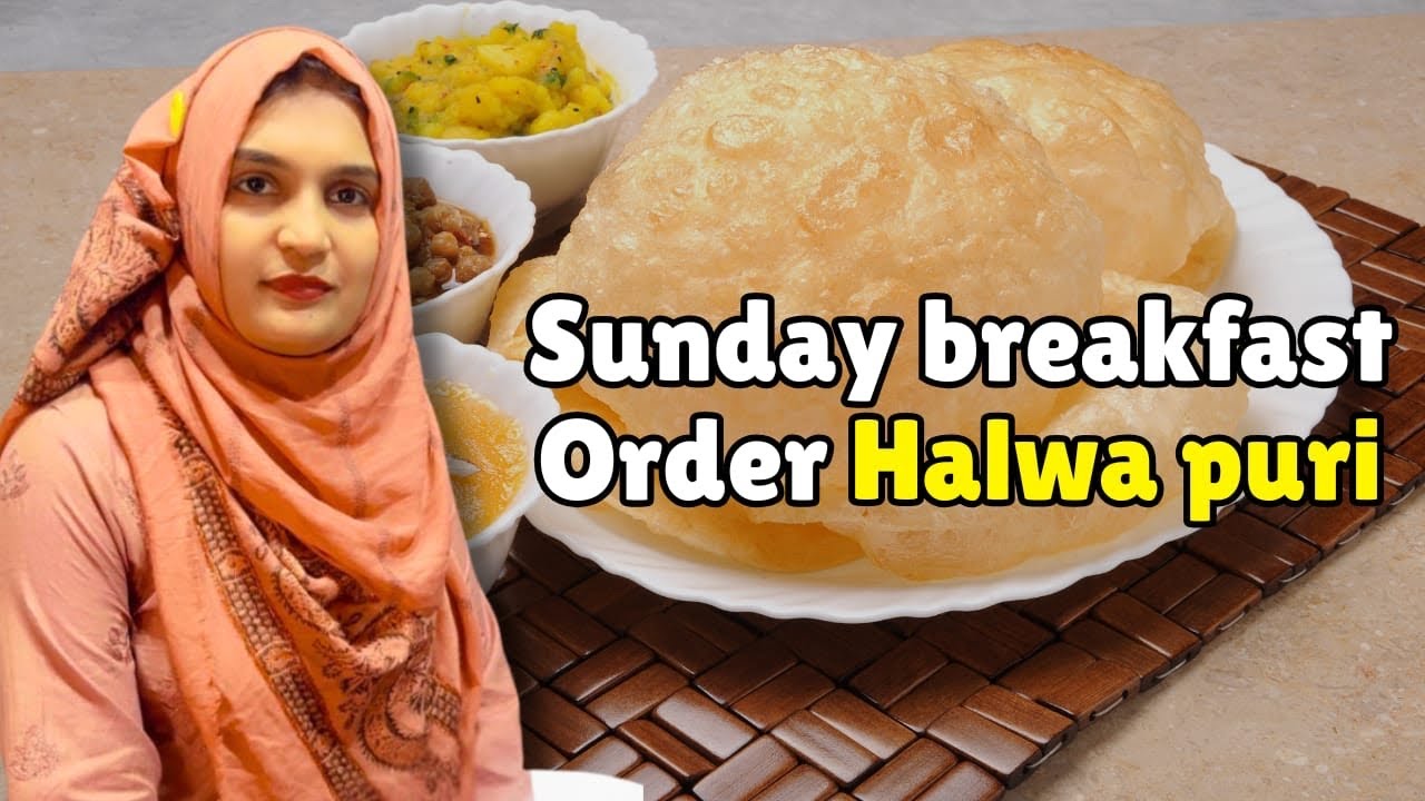 Halwa puri ka nashta |Sunday Morning Breakfast |Order Preparation ...