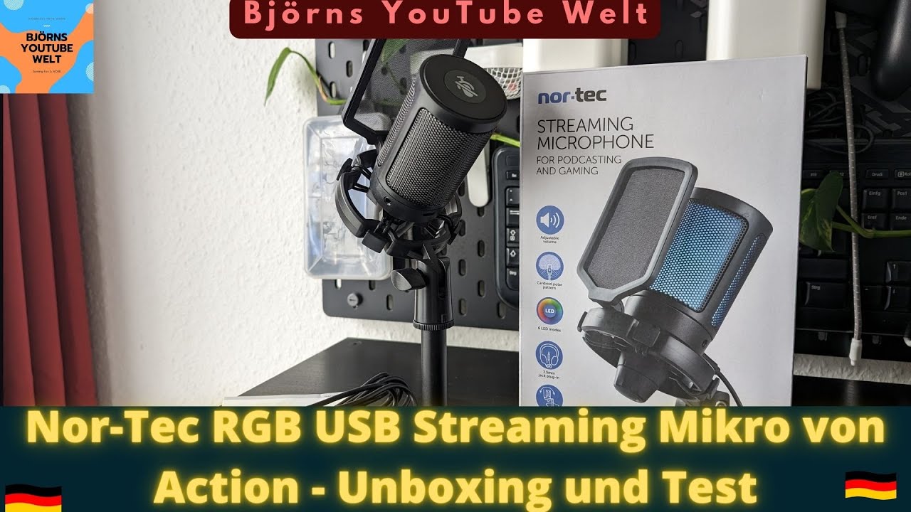 Nor-Tec RGB USB Streaming Podcast Mikro von Action - YouTube