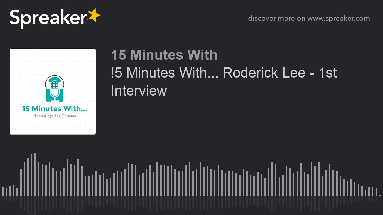 !5 Minutes With... Roderick Lee - 1st Interview - YouTube