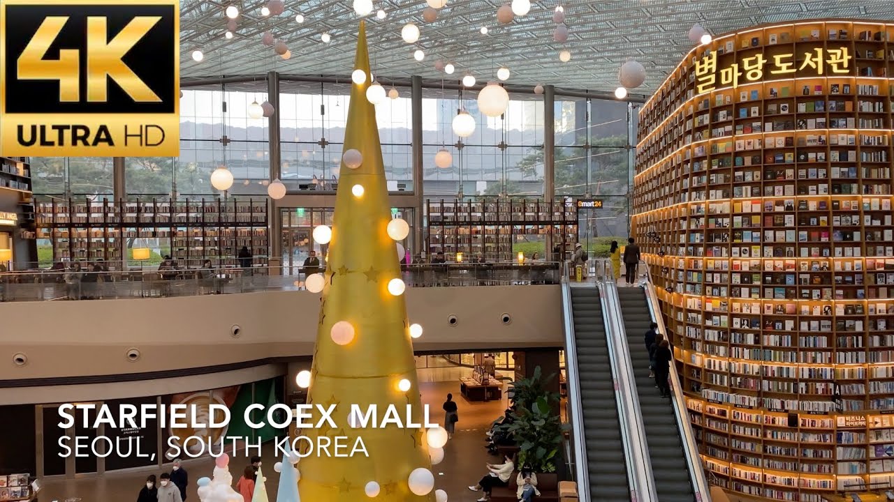 [4K] Walking around Starfield COEX Mall in Seoul, South Korea, 코엑스몰 걸어 ...
