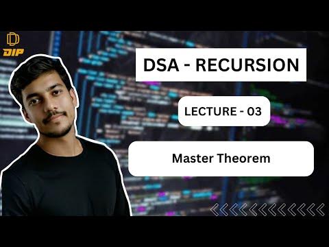 Master Theorem || Recursion Time Complexity || DSA || In Telugu - YouTube