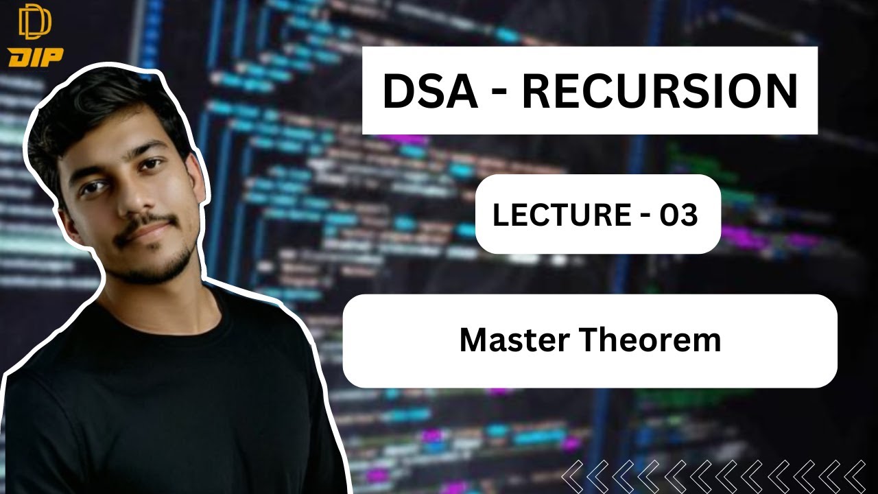 Master Theorem Recursion Time Complexity Dsa In Telugu Youtube