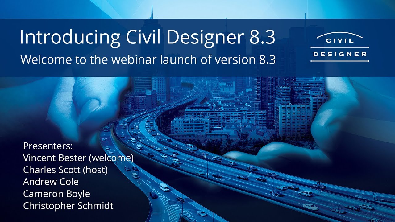 CIVIL DESIGNER 8.3 Webinar Launch - YouTube