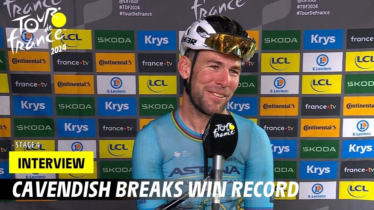 Cavendish breaks win record - Stage 5 - Tour de France 2024 - YouTube