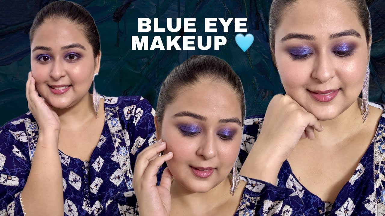 Blue Eye makeup look 🩵 #makeup #eyemakeuptutorial #blueeyes - YouTube