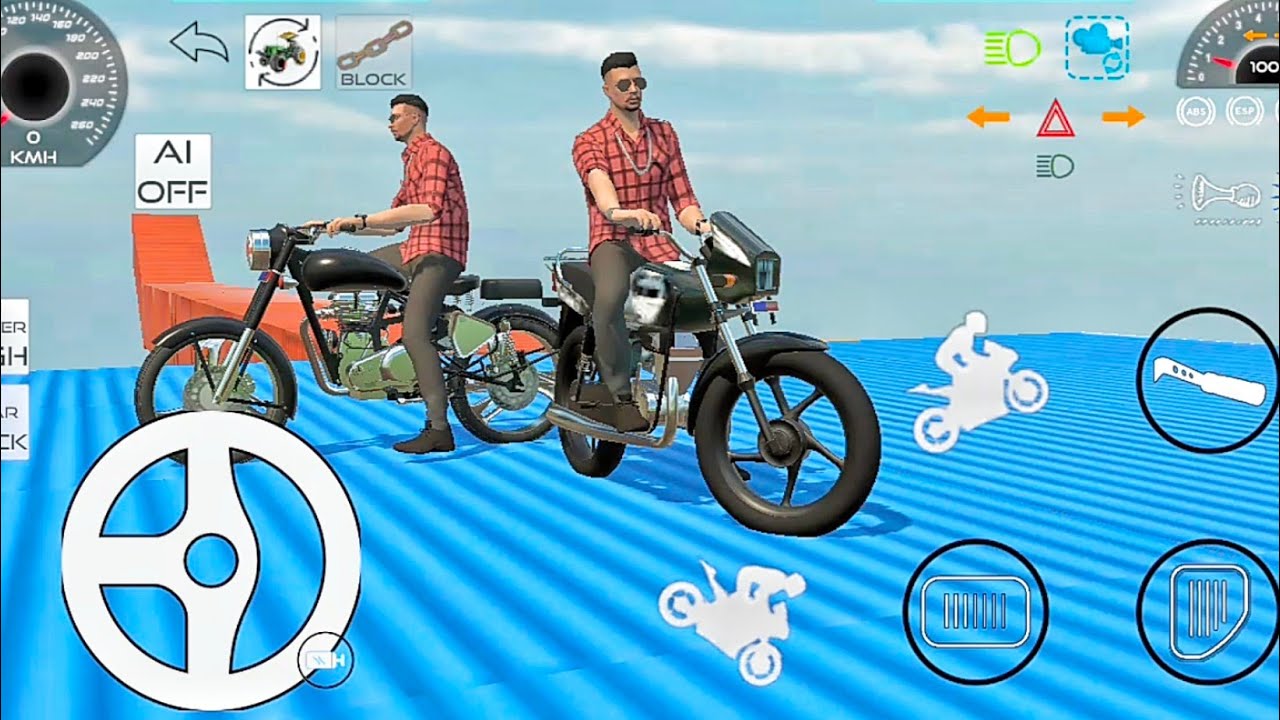 Royal Enfield And Hero Honda Bike Driving - Bullet Drive On Contenor # ...