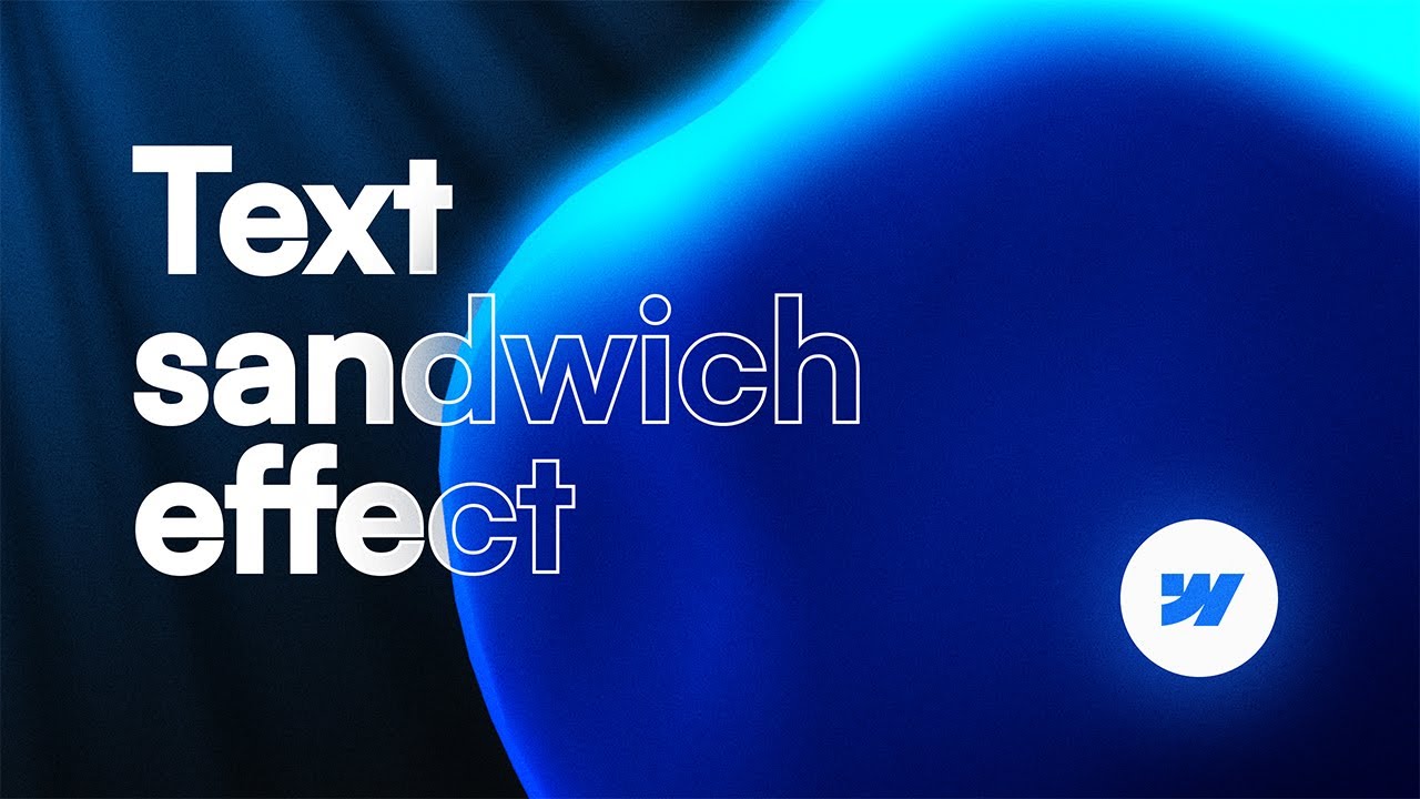 Text outline sandwich effect in Webflow with Spline - YouTube