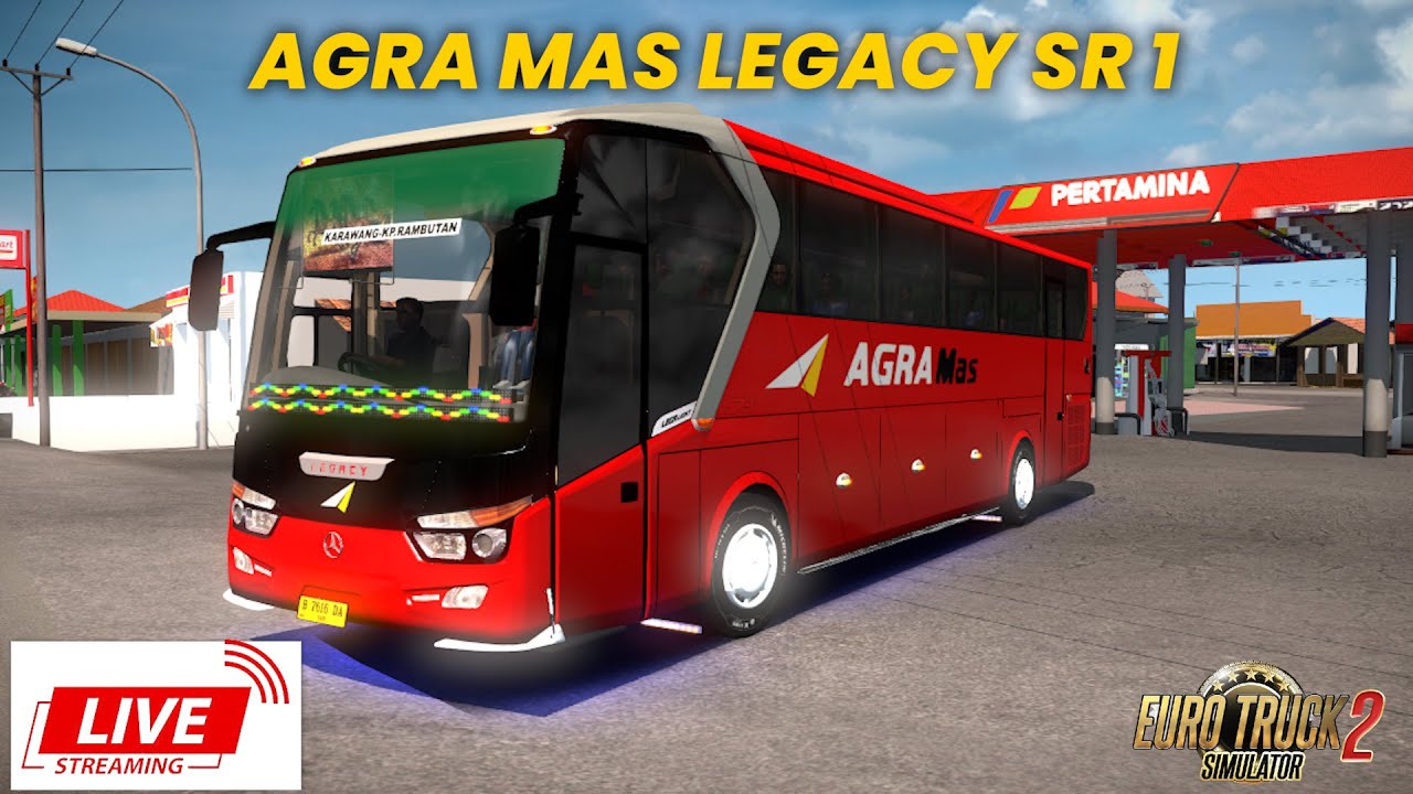 🔴 LIVE. BUS ARGA MAS KAROSERI LAKSANA.GAME BUS INDONESIA ETS 2 BUSSID# ...