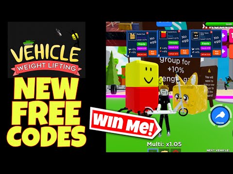 *NEW* FREE CODES VEHICLE WEIGHT LIFTING gives FREE Pets + FREE Coins  |  ROBLOX