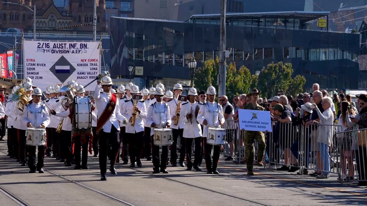 Melbourne March | Anzac Day 2023/street starting point【4K】 - YouTube