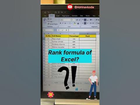 💥How to use rank formula in Excel |#excel #exceltips #exceltutorial #shorts #viral # ...