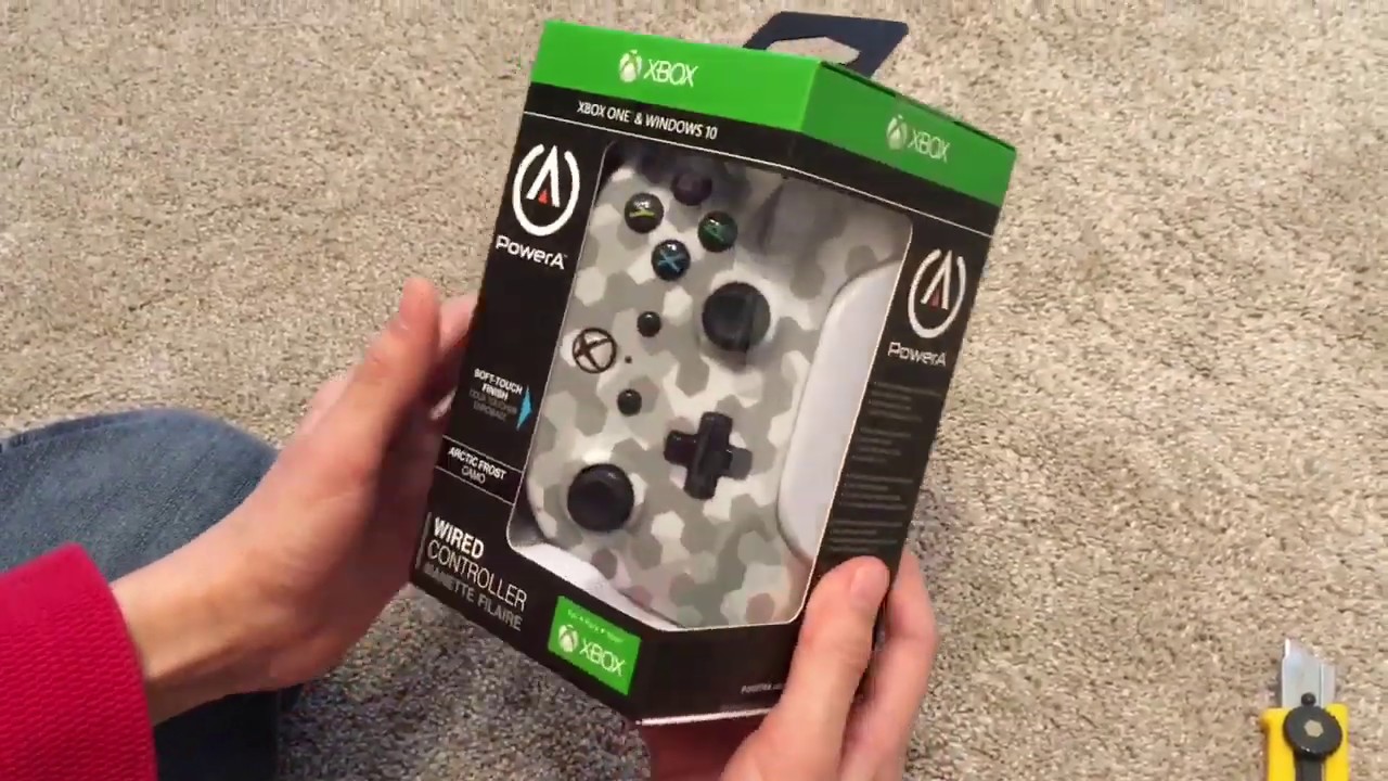 Xbox One Power A Arctic Frost Camo Wired Controller Unboxing - YouTube