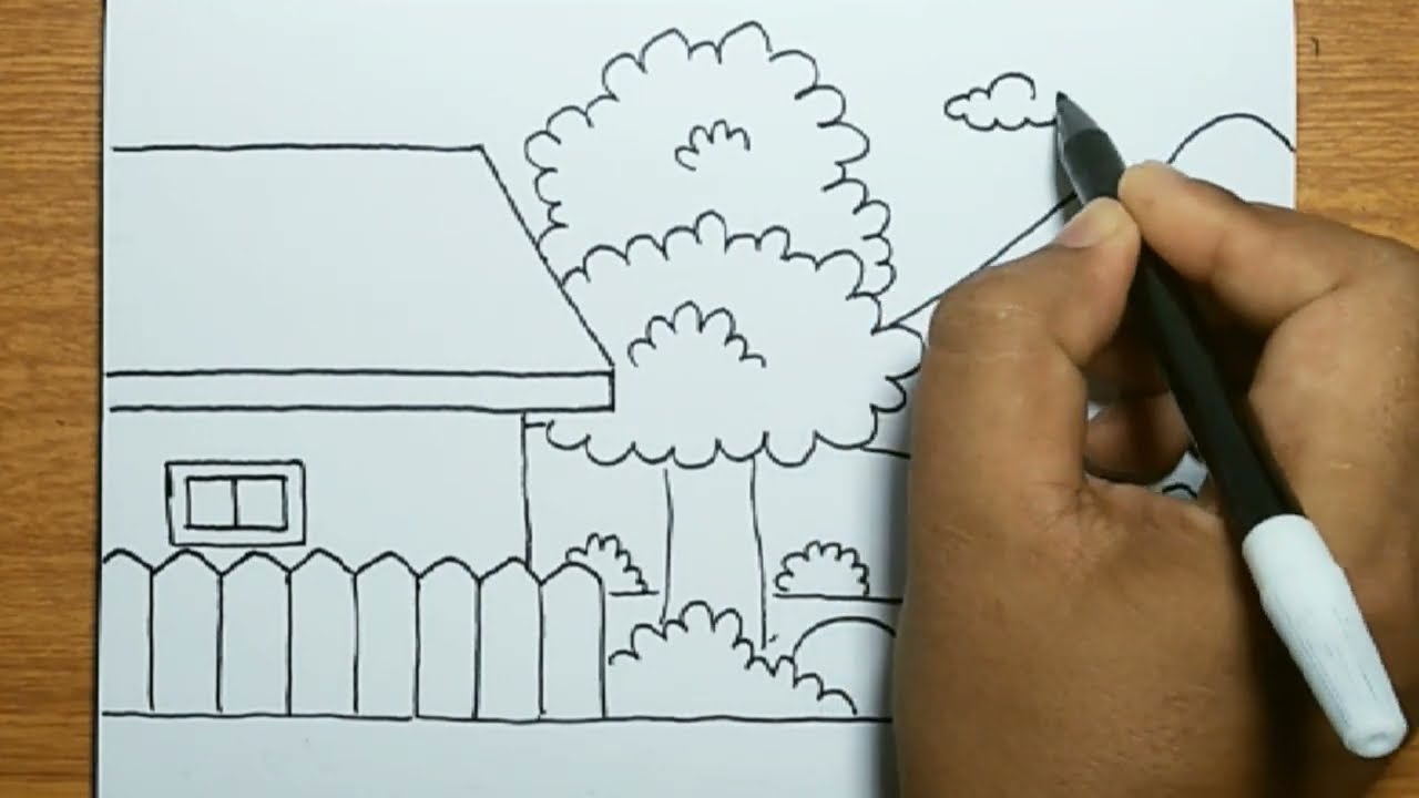 Cara Menggambar Yang Lebih Mudah Untuk Pemula - Gambar Pemandangan ...