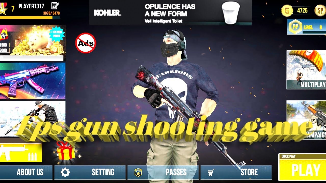 Fps gun shooting games 3d gameplay // level 1-21 - YouTube