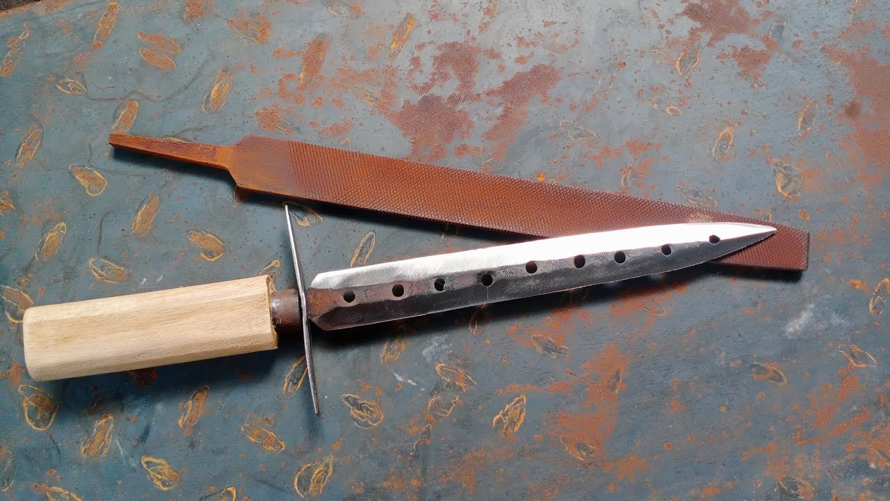 Knife Making - making a knife from a file - YouTube