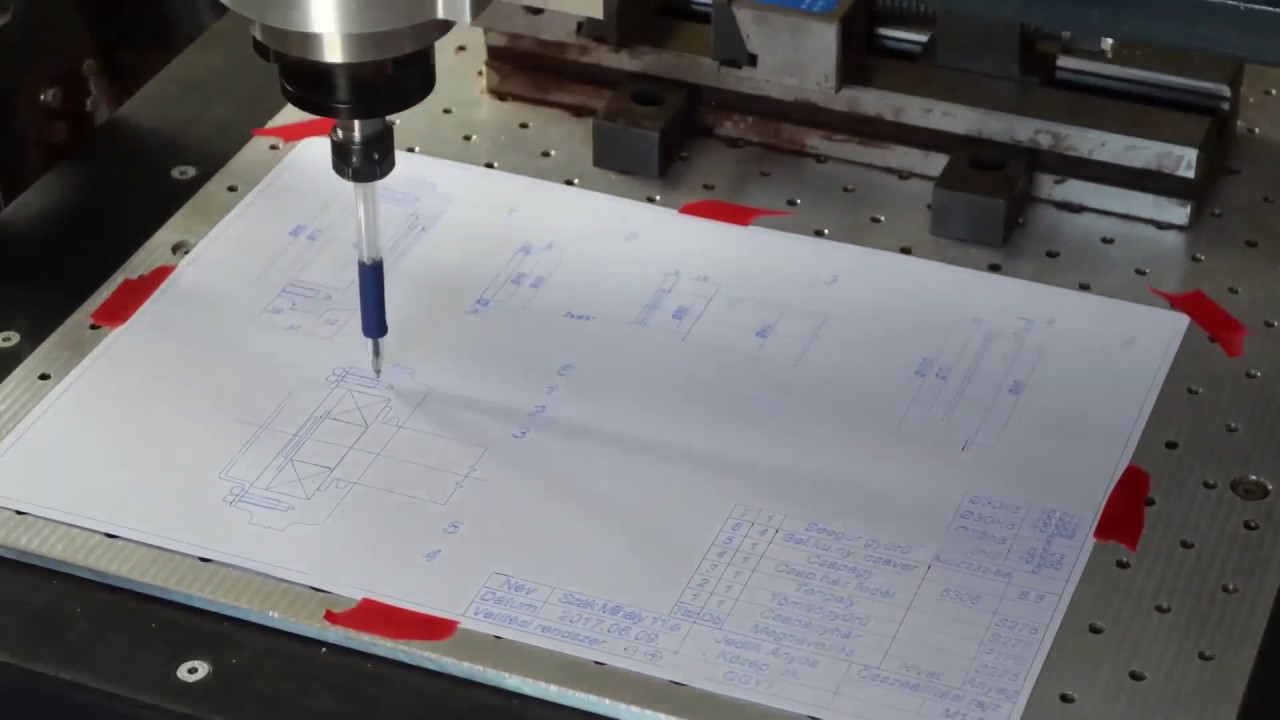 Műszaki rajz készítése CNC gépen - YouTube