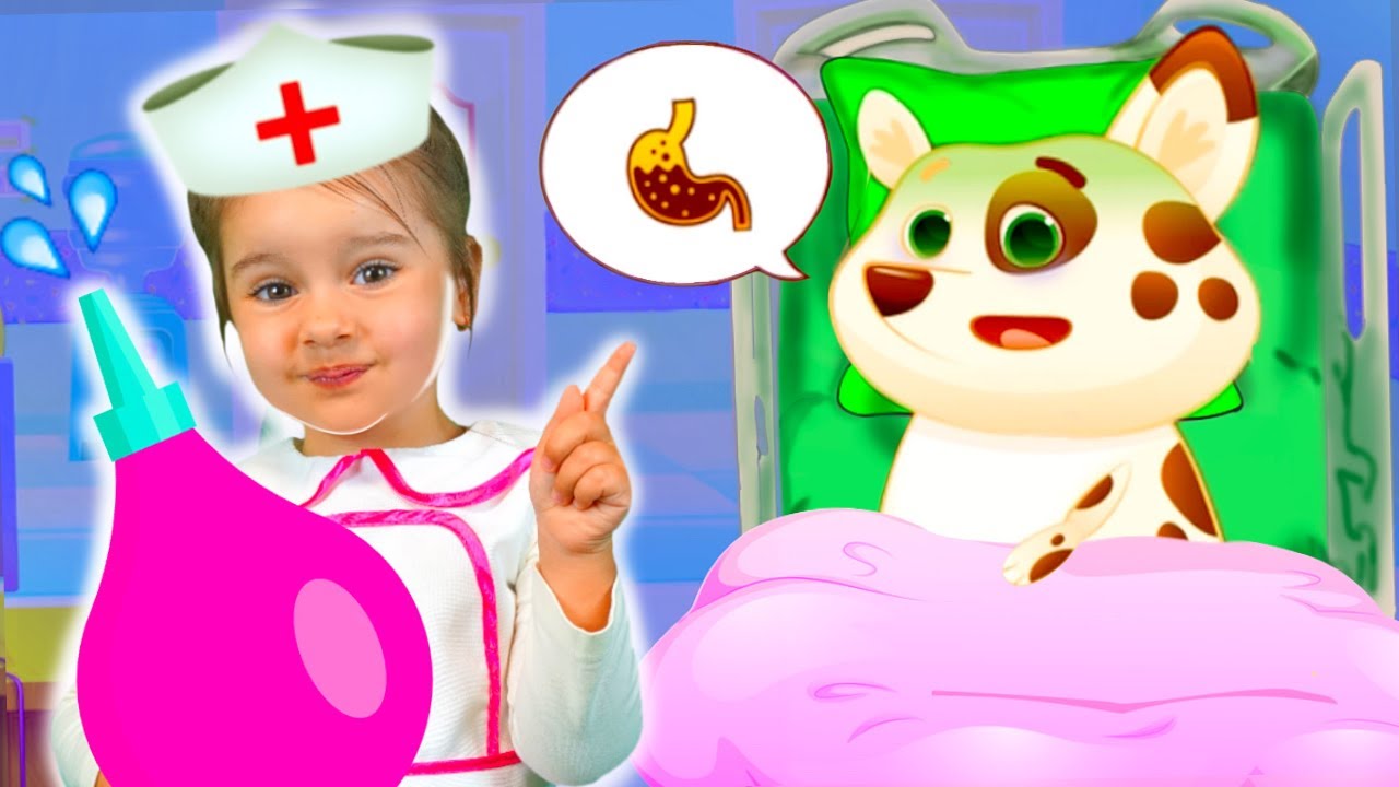 Virtual Pet Dog Duddu got to the hospital | Arina treats dog Duddu ...
