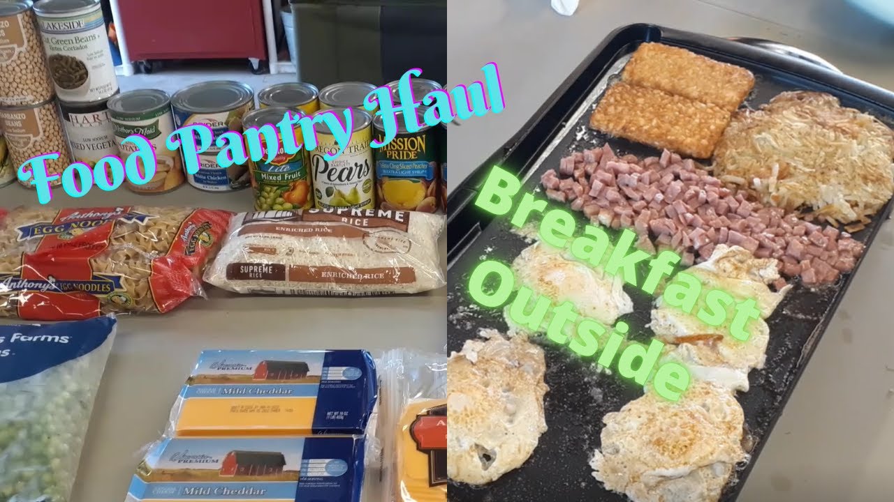 Simple Life Daily Vlog - Cooking Breakfast Outside - Food Pantry Haul ...