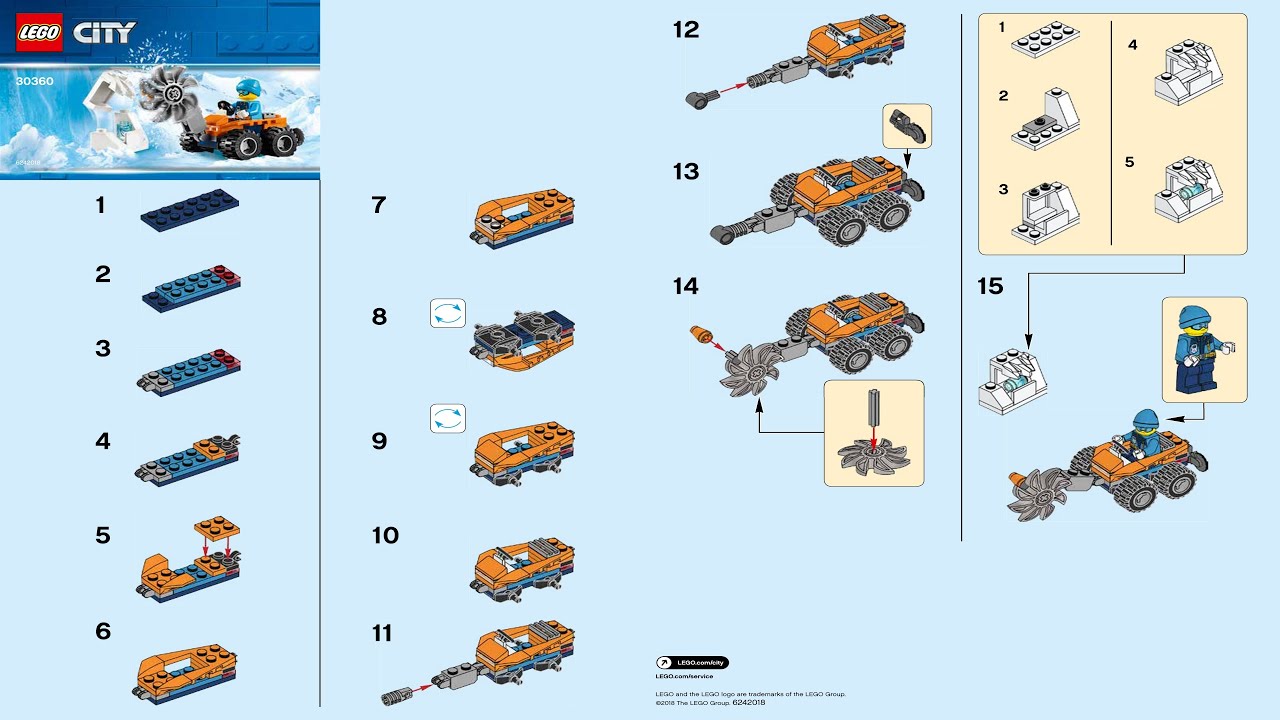 🚧 LEGO instructions 🚧 City 🚧 30360 🚧 Arctic Ice Saw 🚧 - YouTube