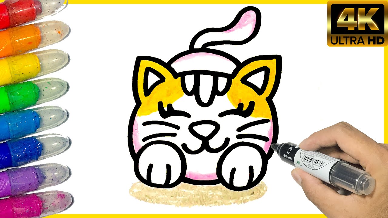 HOW TO DRAW A CUTE KITTY|| ANY DRAW - YouTube