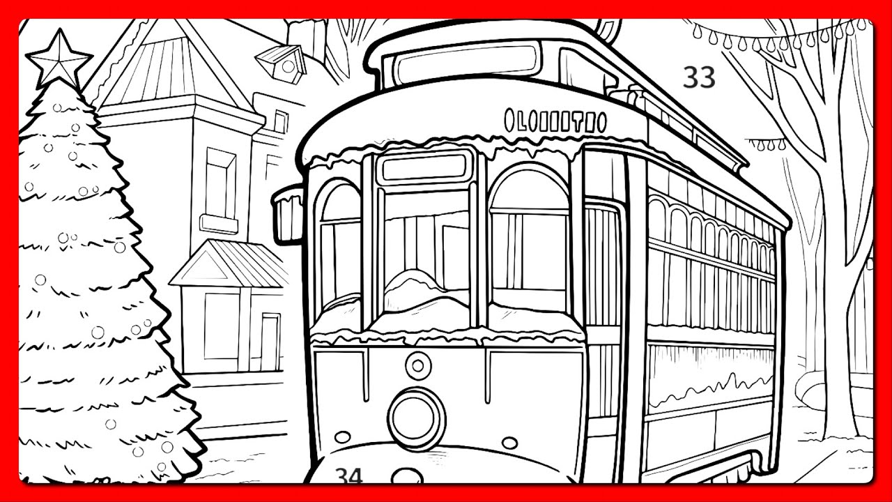 Color by Number Holiday Christmas Train Calm Color app #coloringbook ...