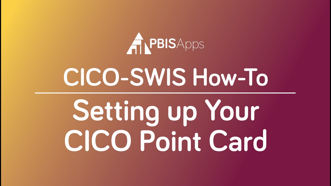 CICO Point Card - YouTube