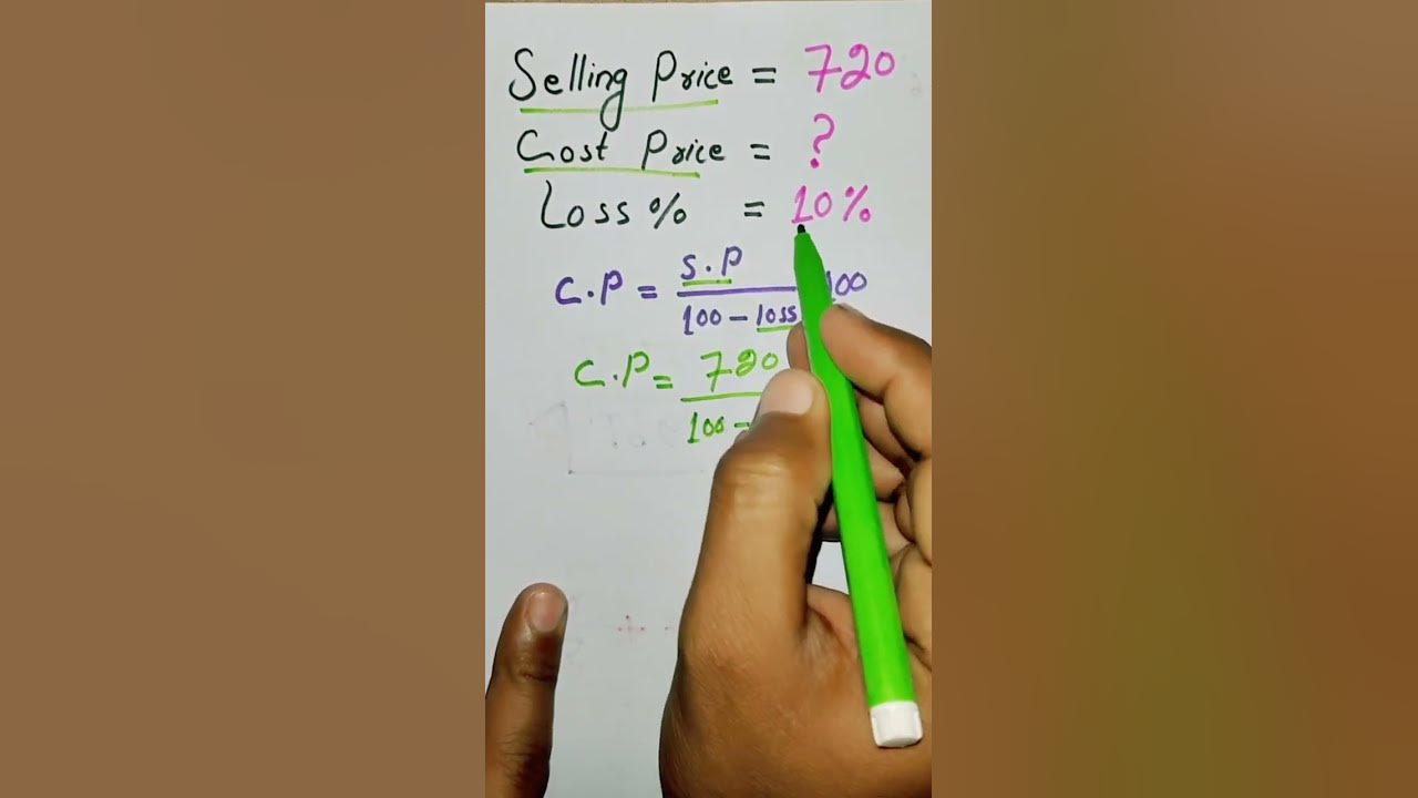 How To Find Cost Price If Selling Price And Loss Percentage Is Given how-to-find-cost-price-if-selling-price-and-loss-percentage-is-given