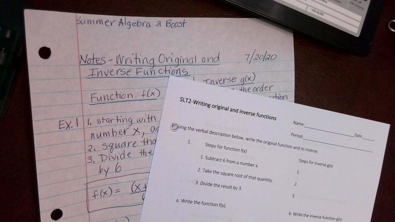 2020-07-20 Video - Writing Original and Inverse Functions - YouTube