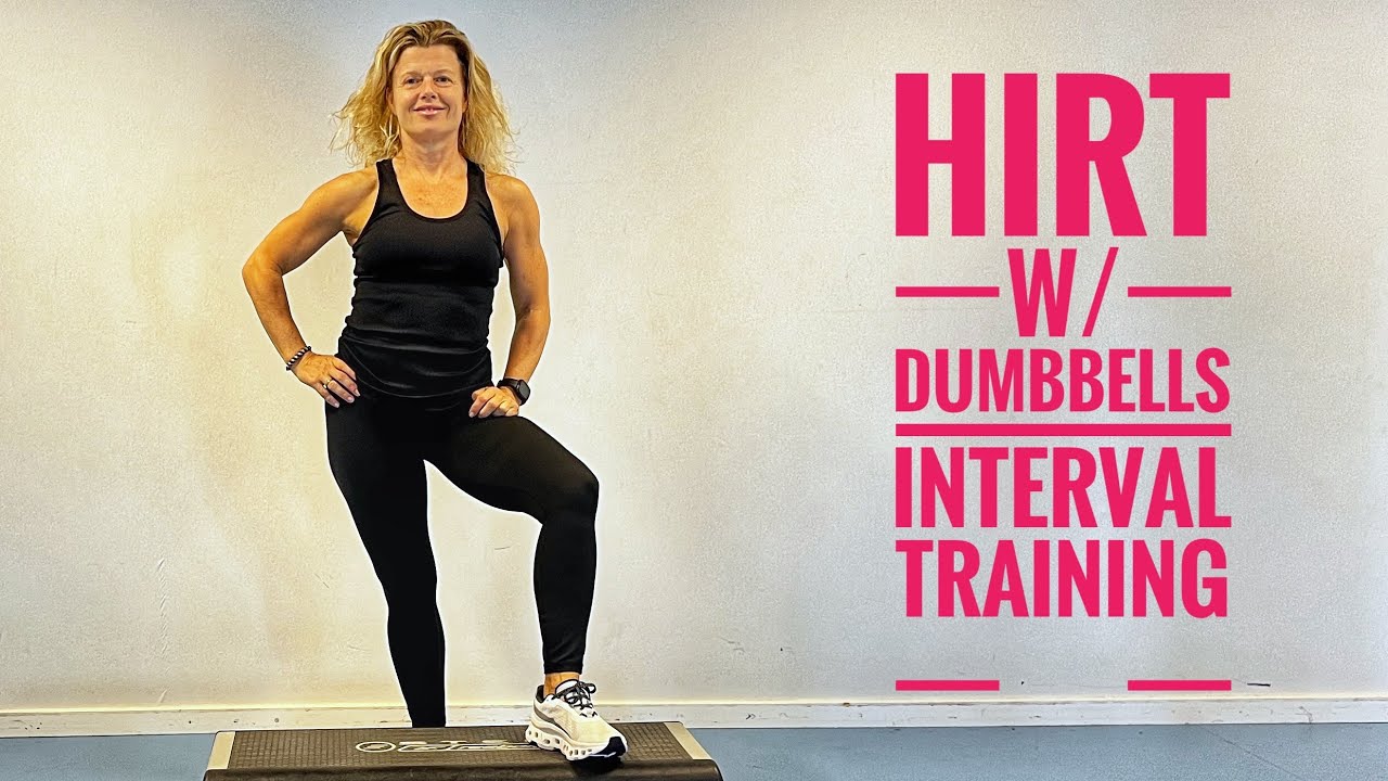 HIRT (HIIT w/Dumbbells) - w/step bench or not) - Full body interval training - YouTube