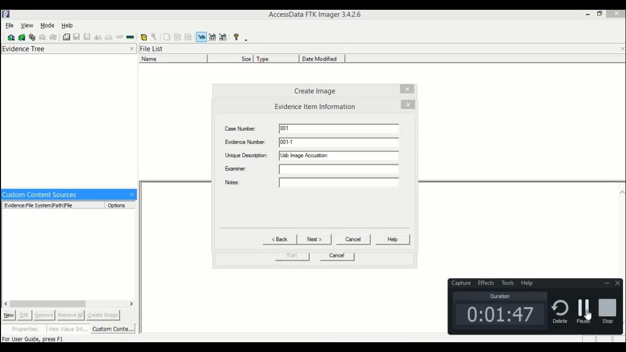 usb image acquisition using FTK imager - YouTube