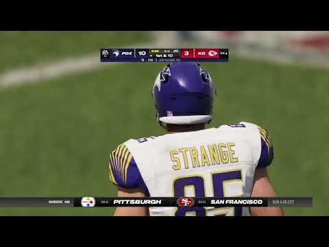 Brenton Strange Bails Out Awful Throw From Rookie QB | Wizards Madden ...
