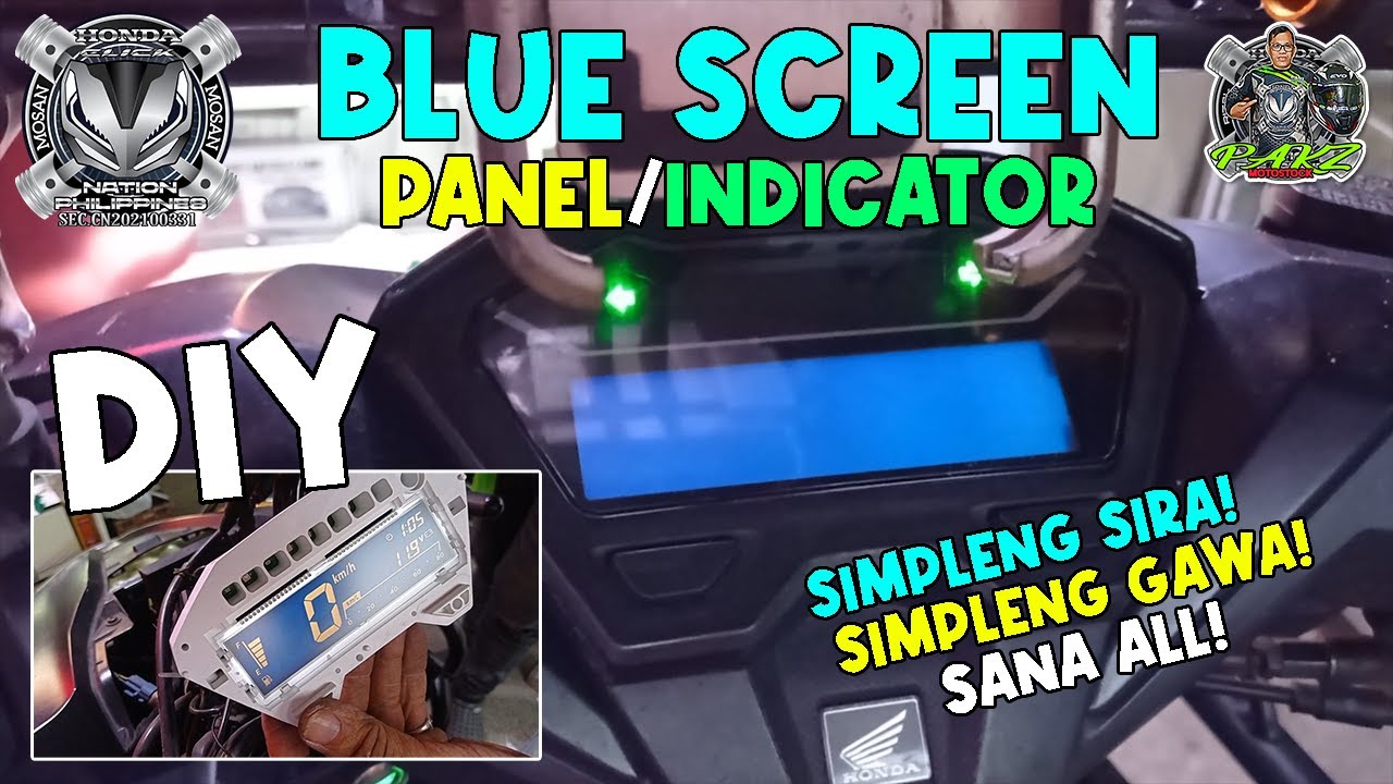 HONDA CLICK BLUE SCREEN PANEL | QUICK AND EASY | PAKZ MOTOSTOCK - YouTube