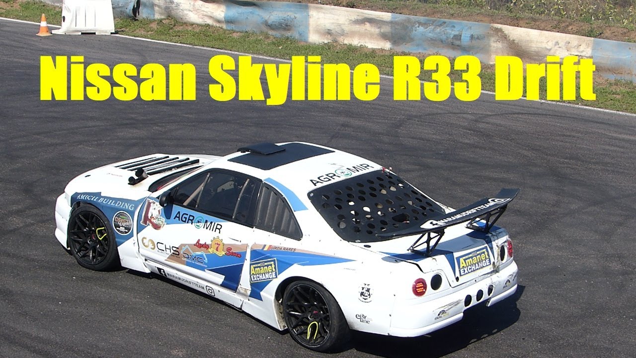 Nissan Skyline R33 RB25 turbo engine drift car 800HP - YouTube